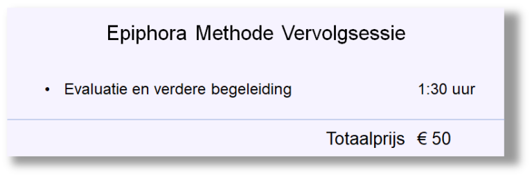 Tarieven Epiphora Methode – Jeanneke Bakker
